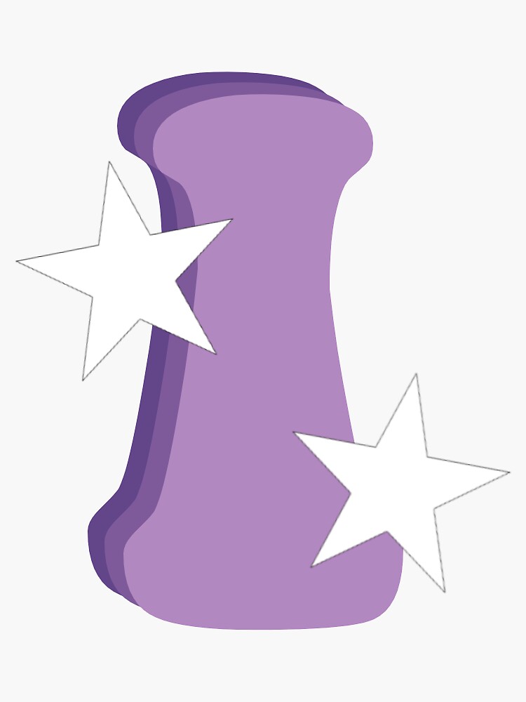 "Letter "I" Initial Purple Sticker" Sticker for Sale by stickerbysister ...