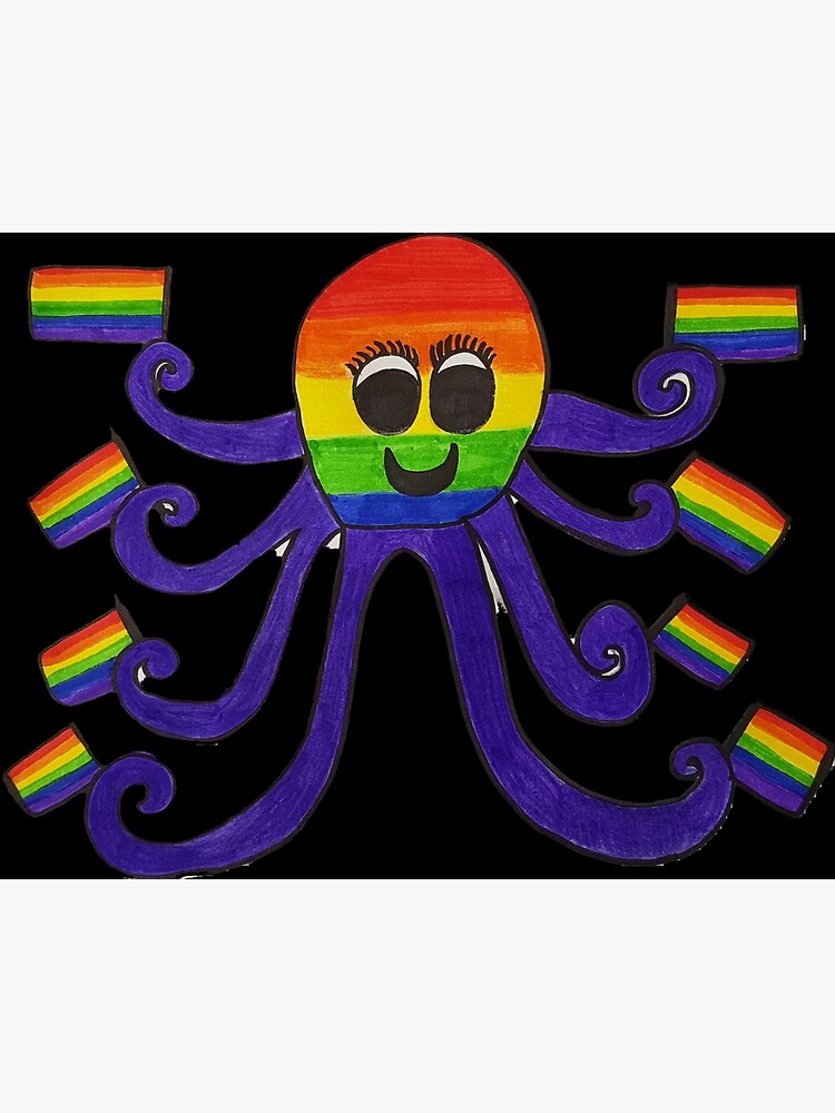 "PRIDE OCTOPUS WITH FLAGS" Canvas Print by gingerhels309 | Redbubble