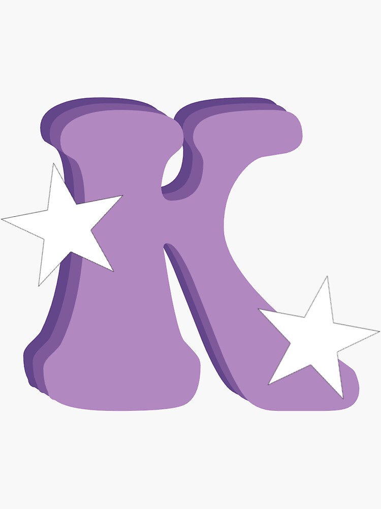 "Letter "K" Initial Purple Sticker" Sticker for Sale by stickers by ...