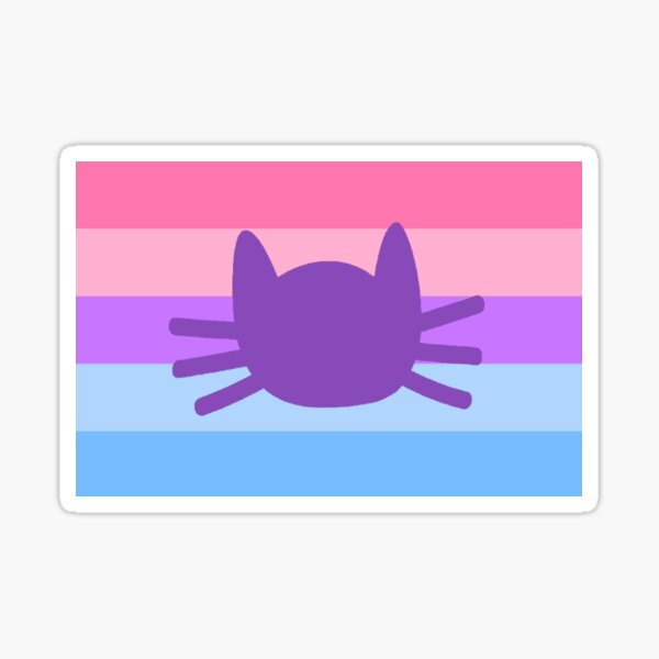 "catgender with cat logo " Sticker for Sale by carrotail | Redbubble