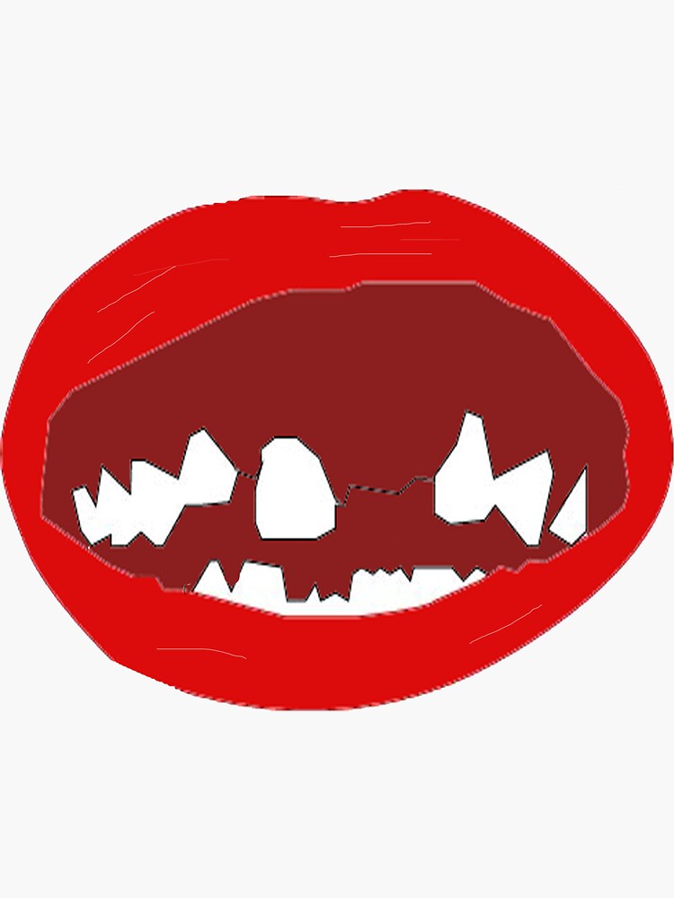 "Funny Missing Teeth bad teeth mask" Sticker for Sale by wilsonstore ...