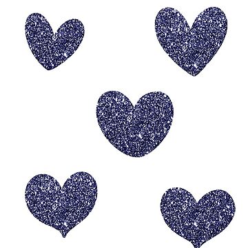 "Navy Blue glitter hearts ,hydro,pack , hearts " Sticker for Sale by ...