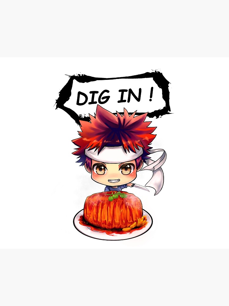 "Food Wars - Chibi Soma with Gotcha Pork" Poster by Kataku-Clothing ...