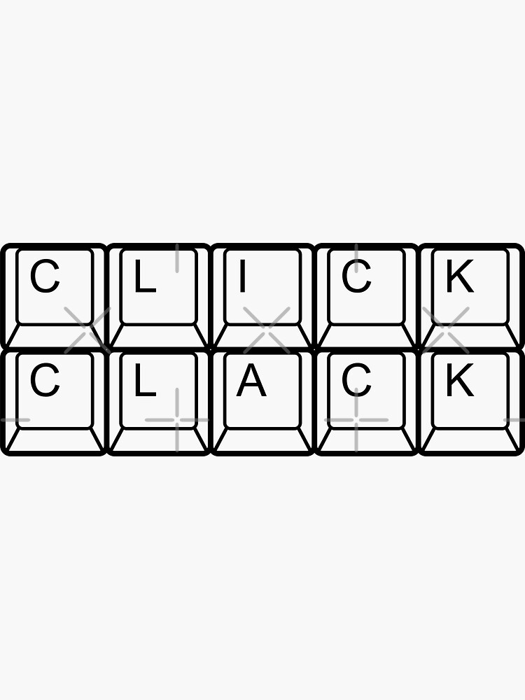 "Mechanical Keyboard Click Clack" Sticker for Sale by CrystalCrush ...
