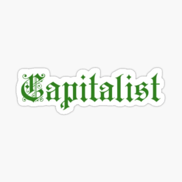 "Capitalist Old Fashioned Design" Sticker by Caleb-Turner | Redbubble