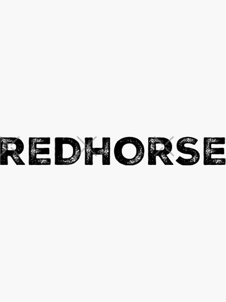 "RED HORSE" Sticker by Obitez | Redbubble