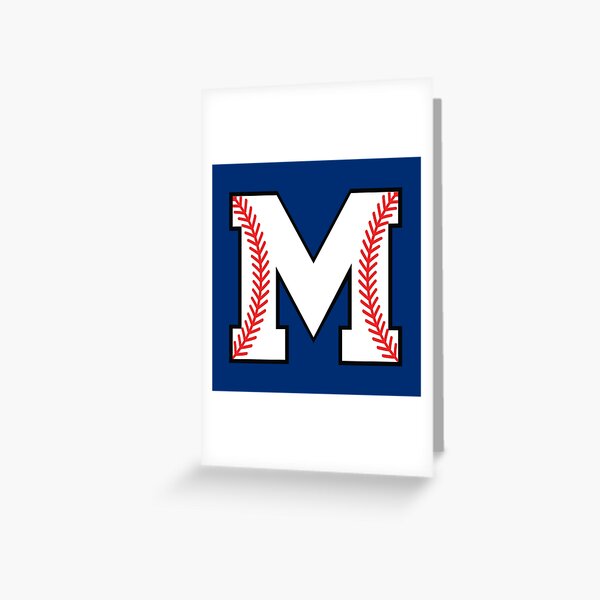 "Baseball Letter M - Sports Monogram Alphabet" Greeting Card for Sale ...