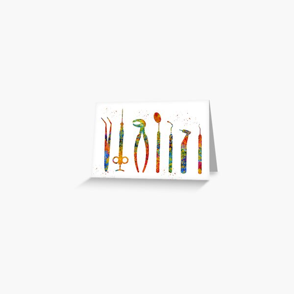"Dentist Tools" Greeting Card for Sale by erzebetth | Redbubble
