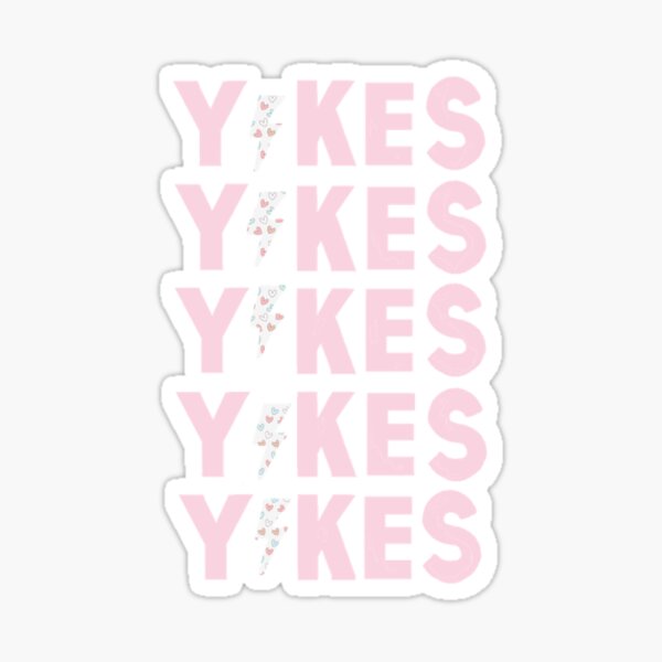 "yikes sticker" Sticker for Sale by emmalagarde | Redbubble