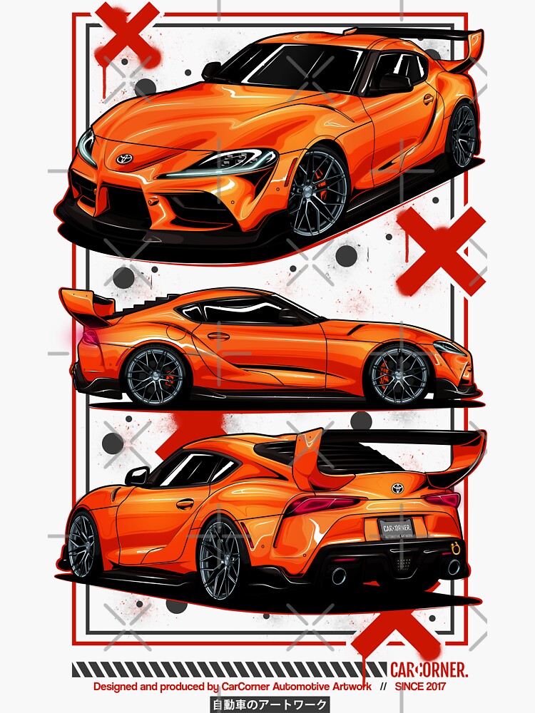 "Toyota Supra GR A90 MK5 - CarCorner" Sticker von Car-Corner | Redbubble