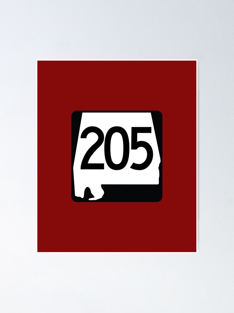 Póster «Ruta estatal de Alabama 205 (código de área 205)» de SRnAC ...