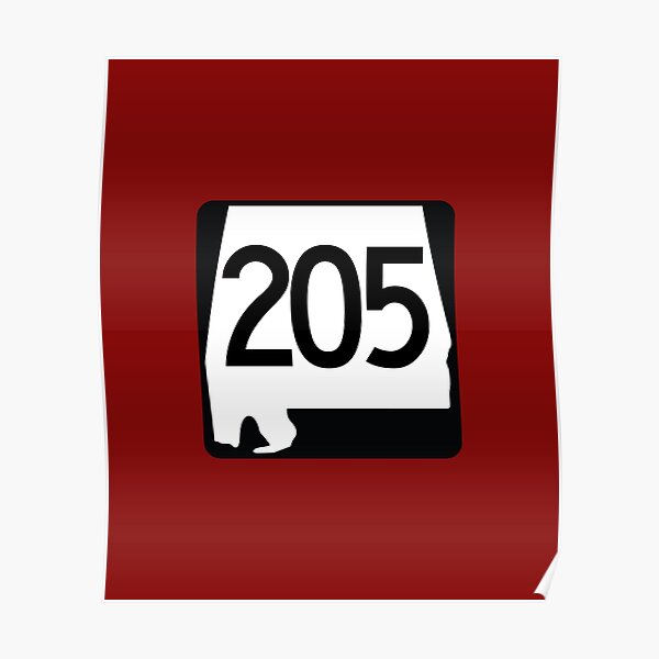 Póster «Ruta estatal de Alabama 205 (código de área 205)» de SRnAC ...