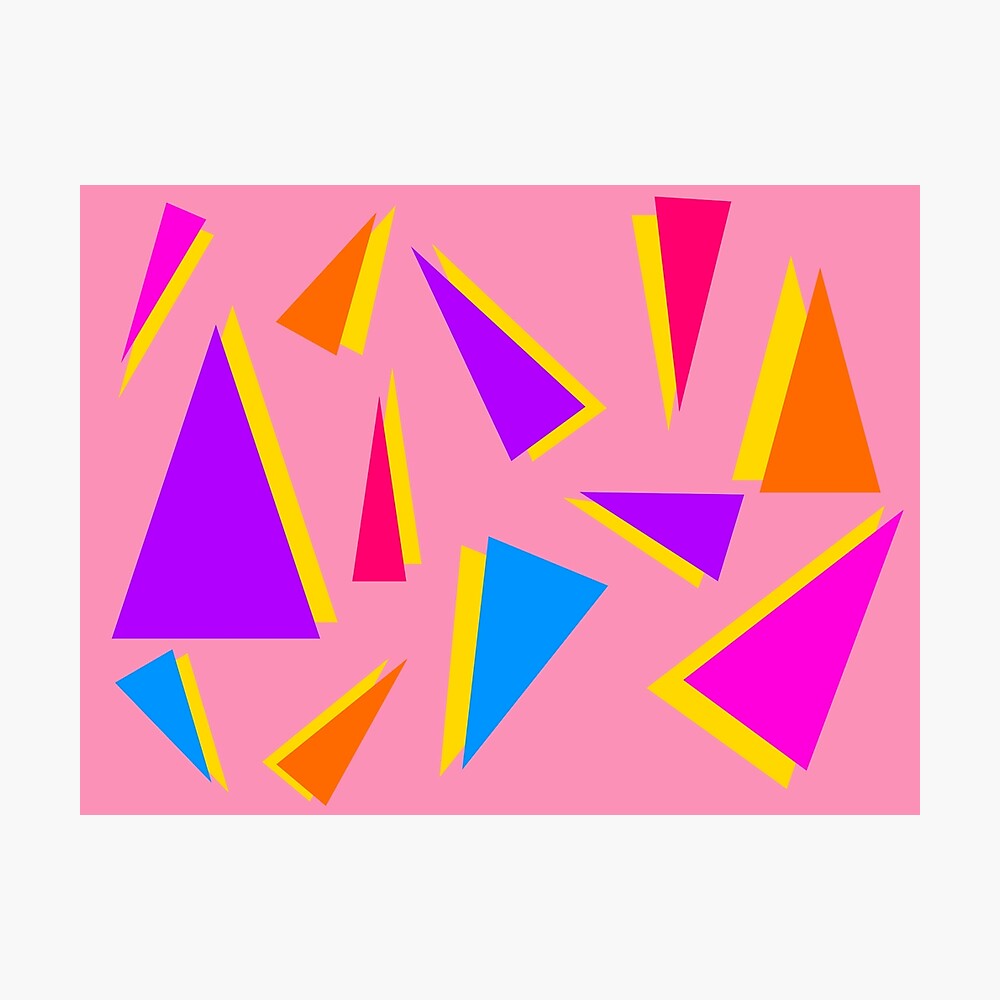 80s Patterns Triangles