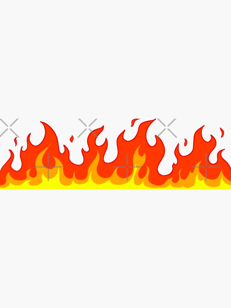 "red flames" Sticker for Sale by hiba-mzd | Redbubble