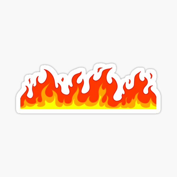 "red flames" Sticker for Sale by hiba-mzd | Redbubble