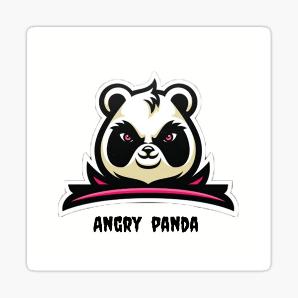 "Angry panda " Sticker for Sale by simrankhandare | Redbubble