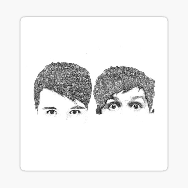 "Danisnotonfire & AmazingPhil" Sticker for Sale by xzwillingex | Redbubble