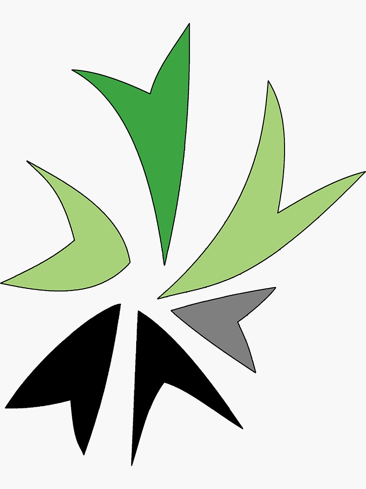 "Aro flag logo - sticker (with border)" Sticker by gulgbtqplus | Redbubble