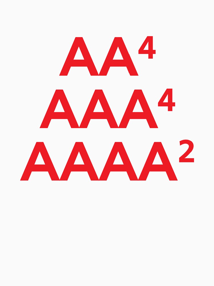 "'AA AAA AAAA' Battery Vine" T-shirt by FLAREapparel | Redbubble
