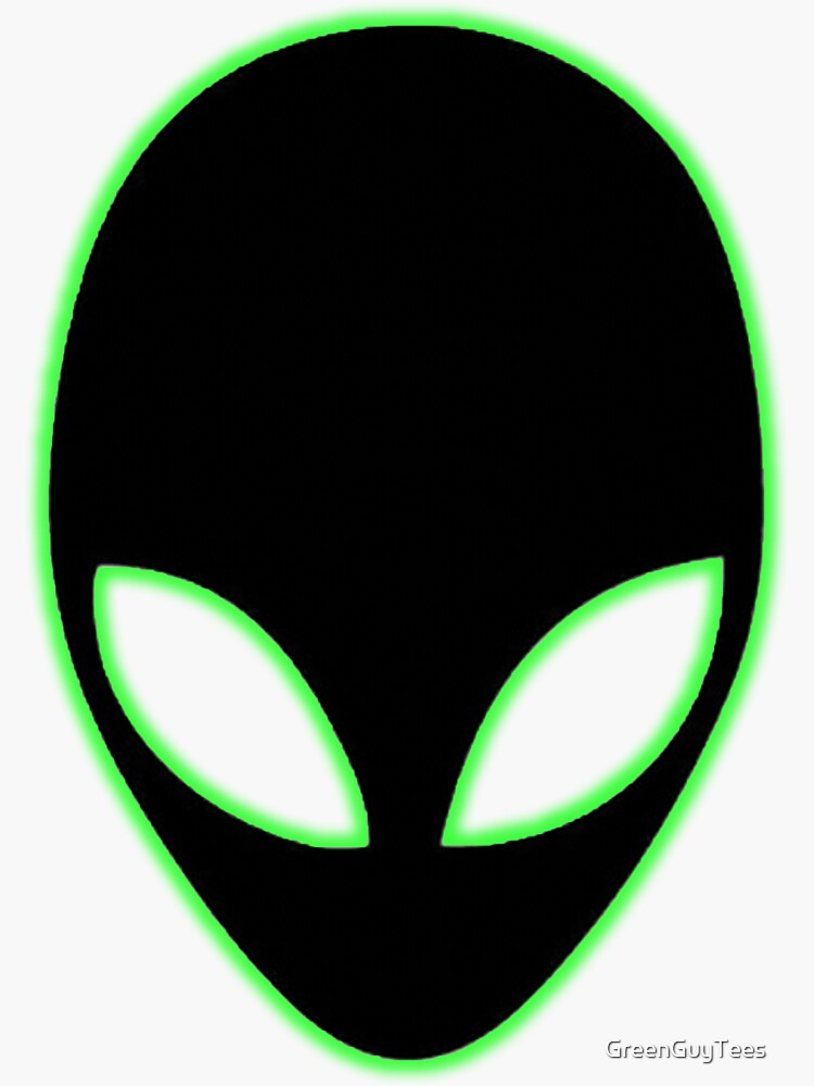 "Alien Head" Sticker for Sale by GreenGuyTees | Redbubble