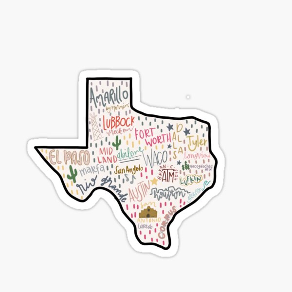 "Texas Culture Aesthetic" Sticker for Sale by dariannicole | Redbubble