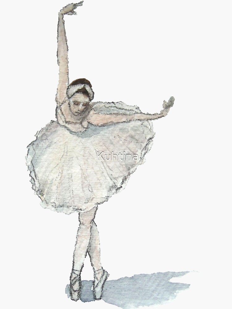 "White Swan ballet" Sticker for Sale by Kuhtina | Redbubble