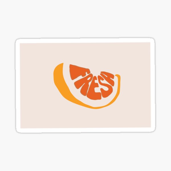 "fresh orange " Sticker for Sale by realclassic70s | Redbubble