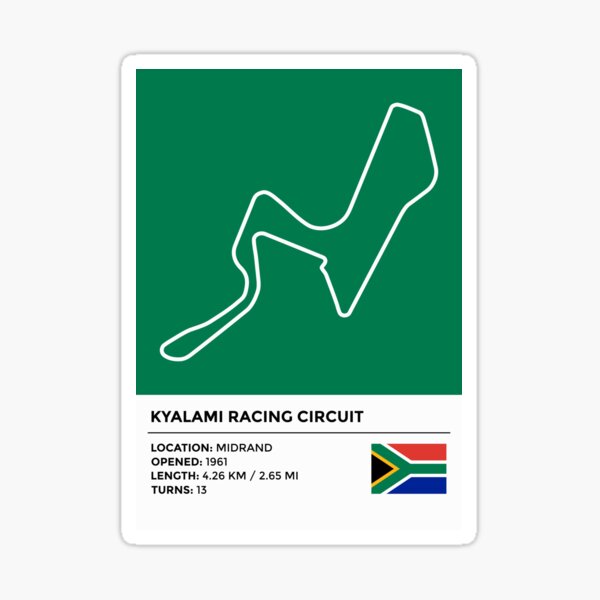 "Kyalami Racing Circuit [info]" Sticker for Sale by sednoid | Redbubble