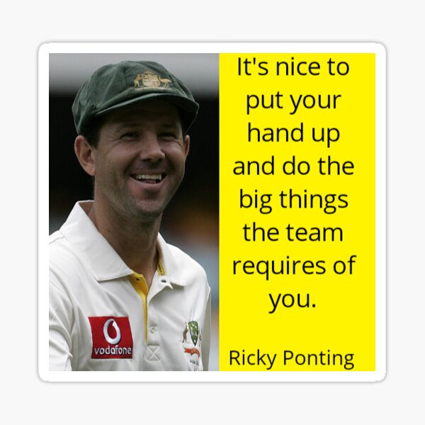 "Ricky ponting quote" Sticker for Sale by dayaramgavit | Redbubble