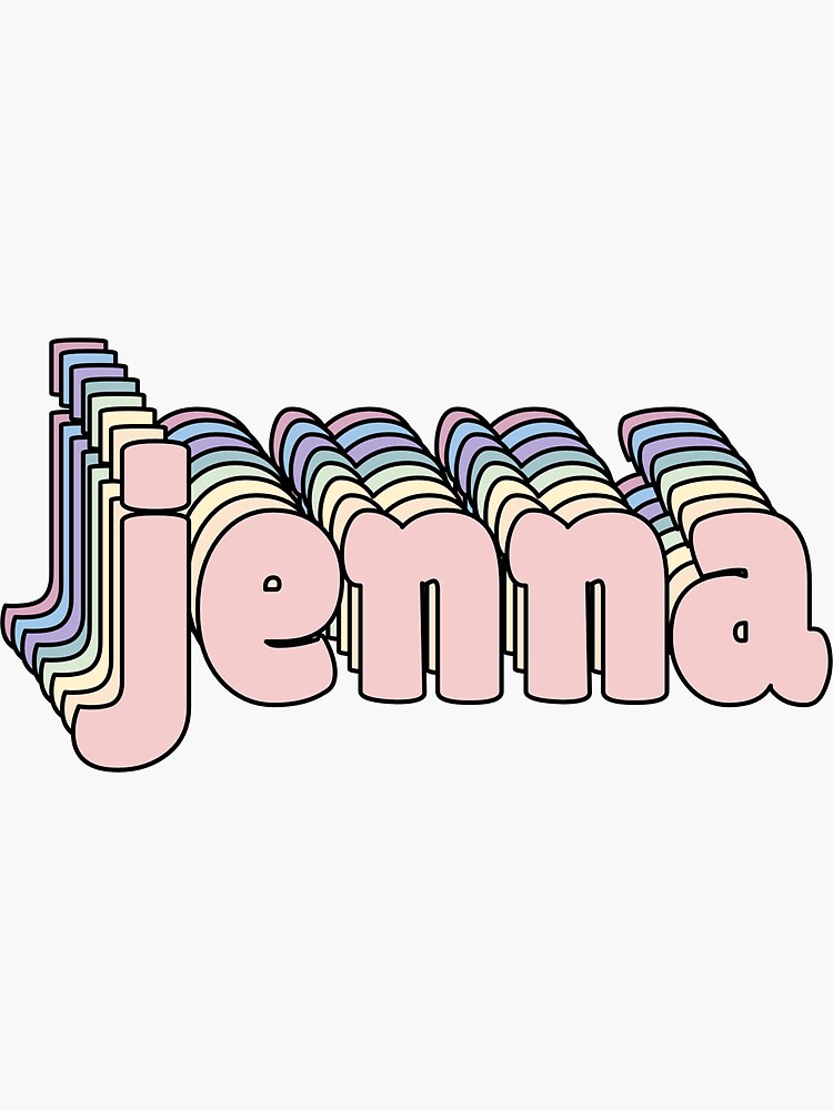 "Jenna Name " Sticker for Sale by ashleymanheim | Redbubble