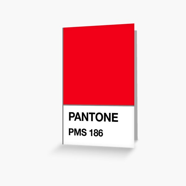 "Pantone Chip - PMS 186" Greeting Card for Sale by footyjumpers | Redbubble