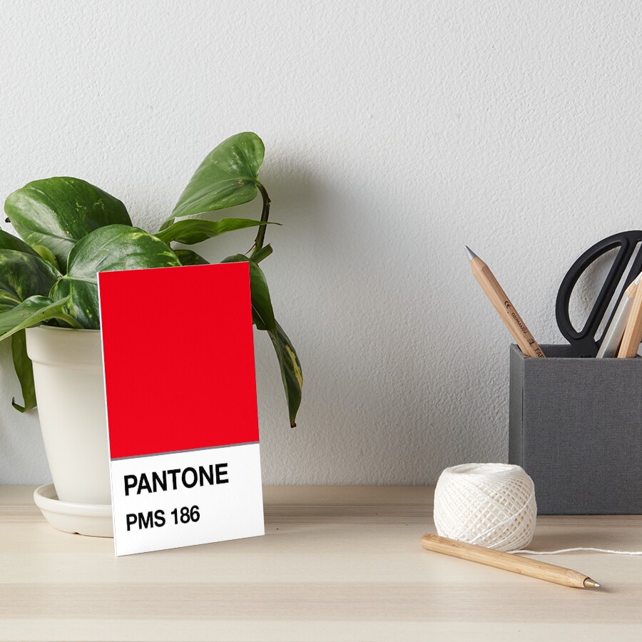 "Pantone Chip - PMS 186" Art Board Print by footyjumpers | Redbubble