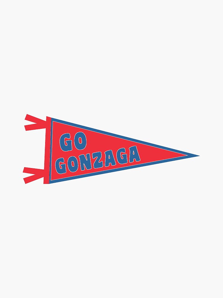 "Go Gonzaga Banner" Sticker by Talarsark | Redbubble