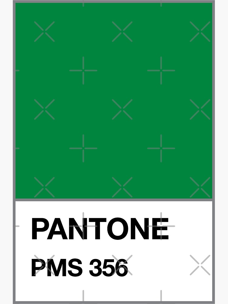 "Pantone Chip - PMS 356" Sticker for Sale by footyjumpers | Redbubble