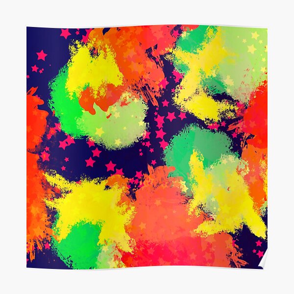 "Dots Print, Acrylic Crayons Background. Alina Liss Design" Poster for ...