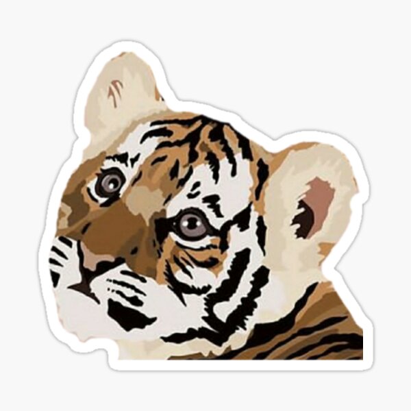 "Cute Baby tiger " Sticker for Sale by bilmet | Redbubble
