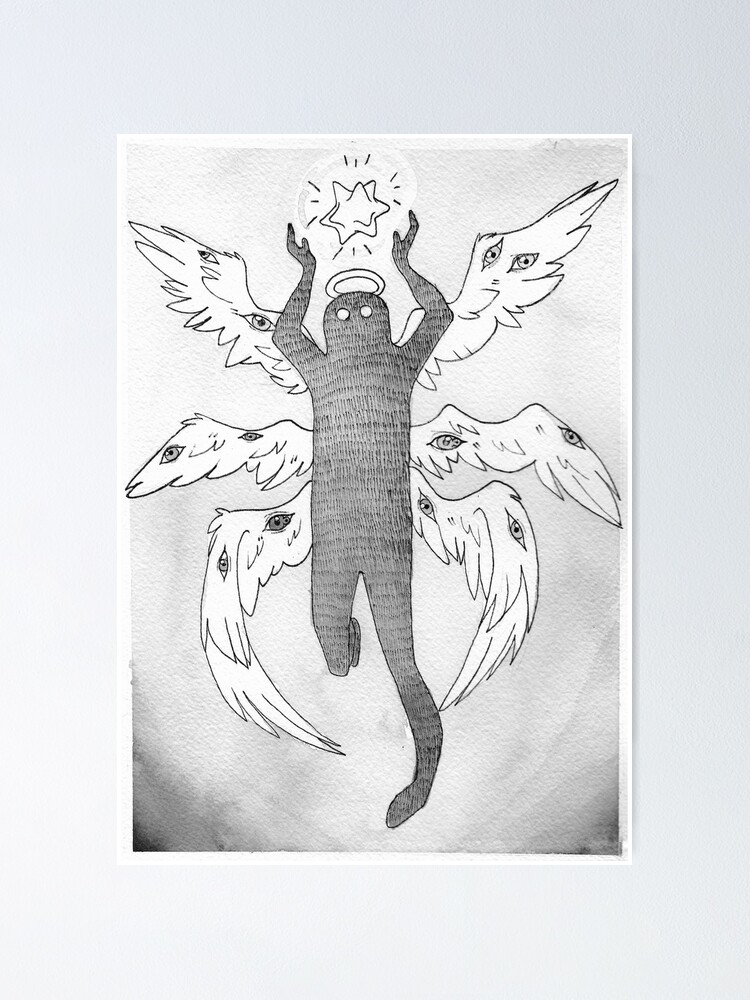 "Creepy Angel" Poster by dorkbag | Redbubble