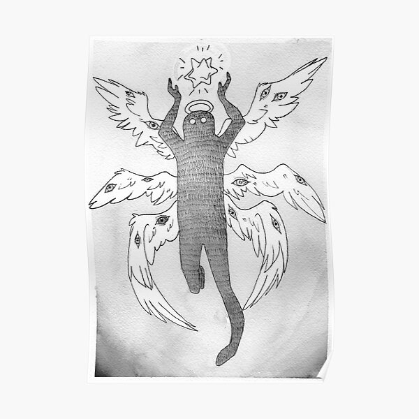 "Creepy Angel" Poster by dorkbag | Redbubble