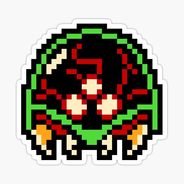 "Metroid pixel art " Sticker for Sale by ka798 | Redbubble