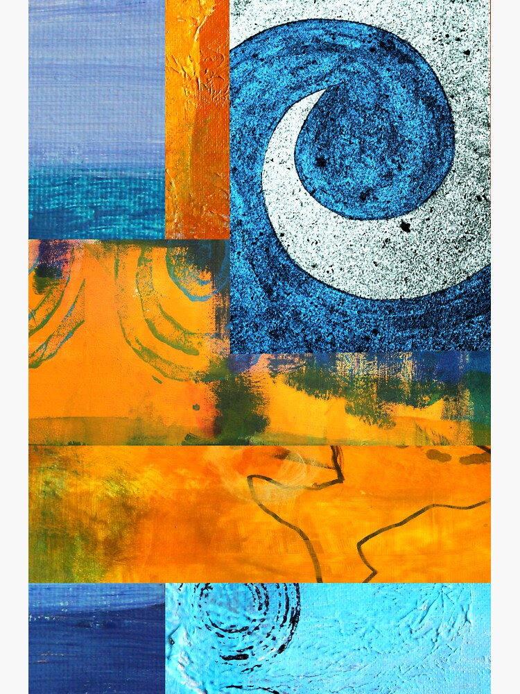 "Heat Wave Abstract Art Design Print" Sticker by NancyMerkle | Redbubble