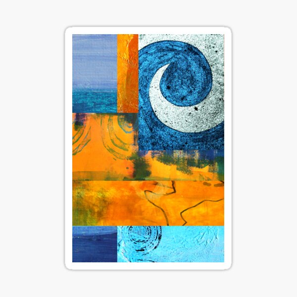 "Heat Wave Abstract Art Design Print" Sticker by NancyMerkle | Redbubble