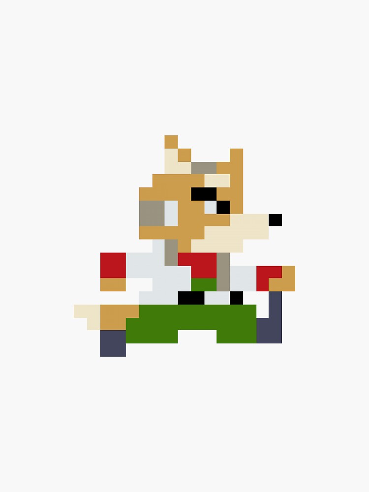 "Star fox pixel art" Sticker for Sale by ka798 | Redbubble
