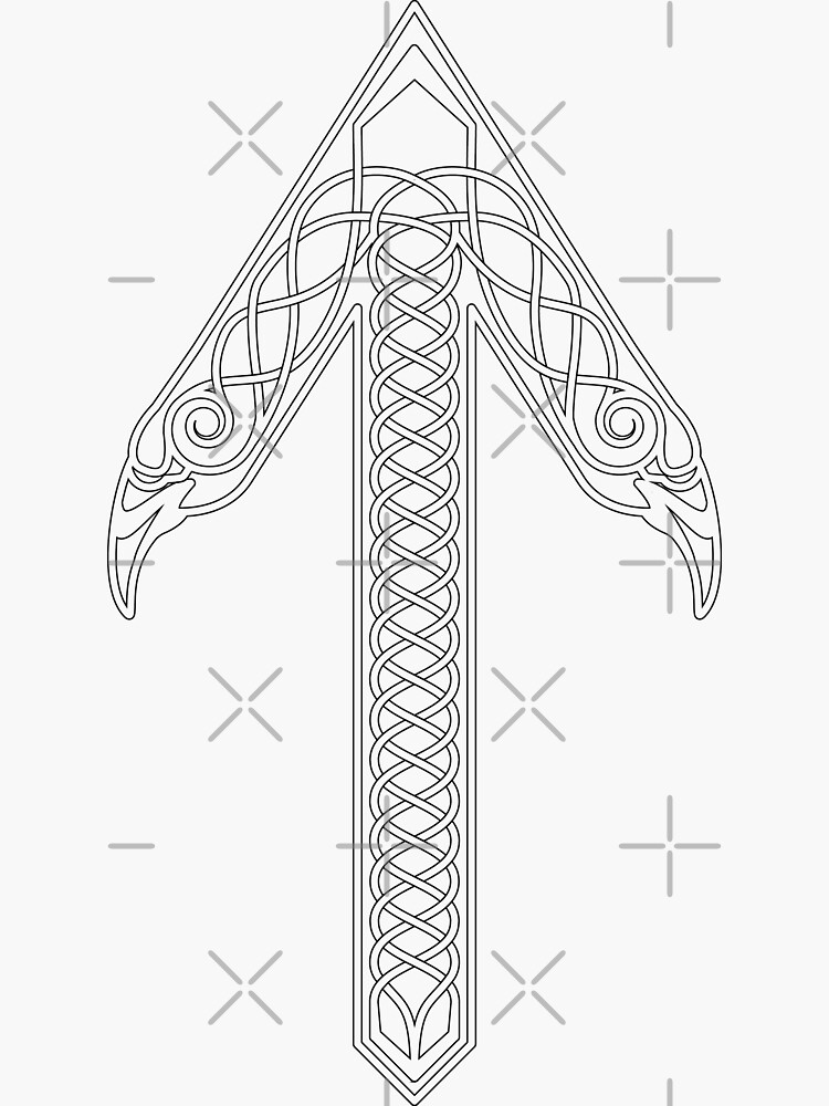 "Tyr / tiwaz rune" Sticker by Mitsoobishix | Redbubble