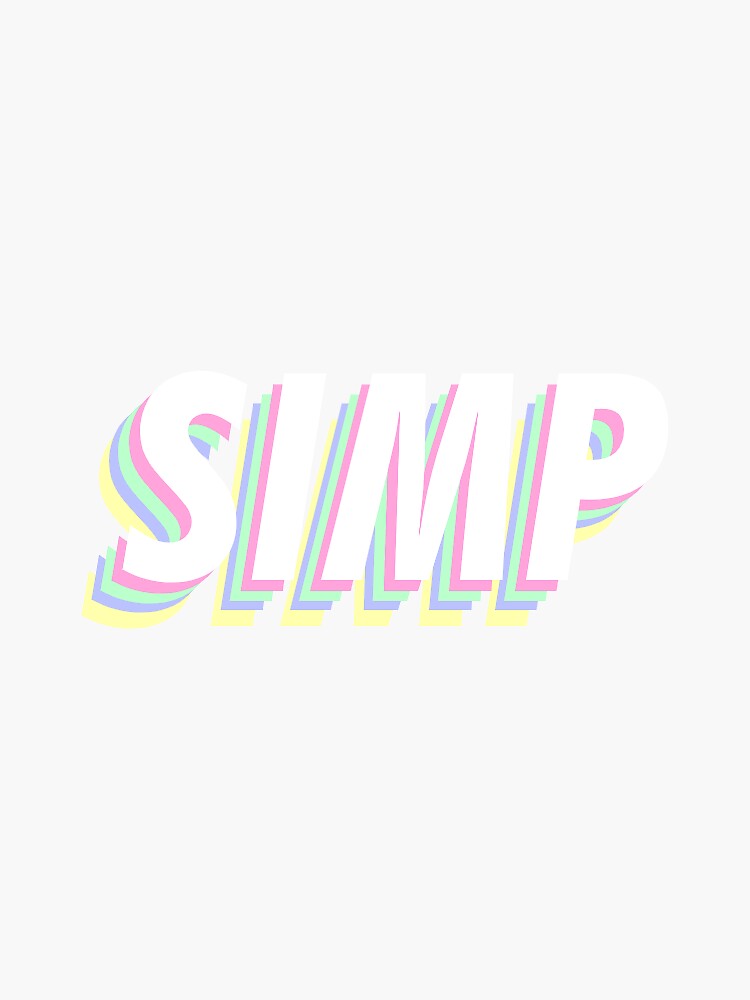"simp" Sticker by kstickerzz | Redbubble