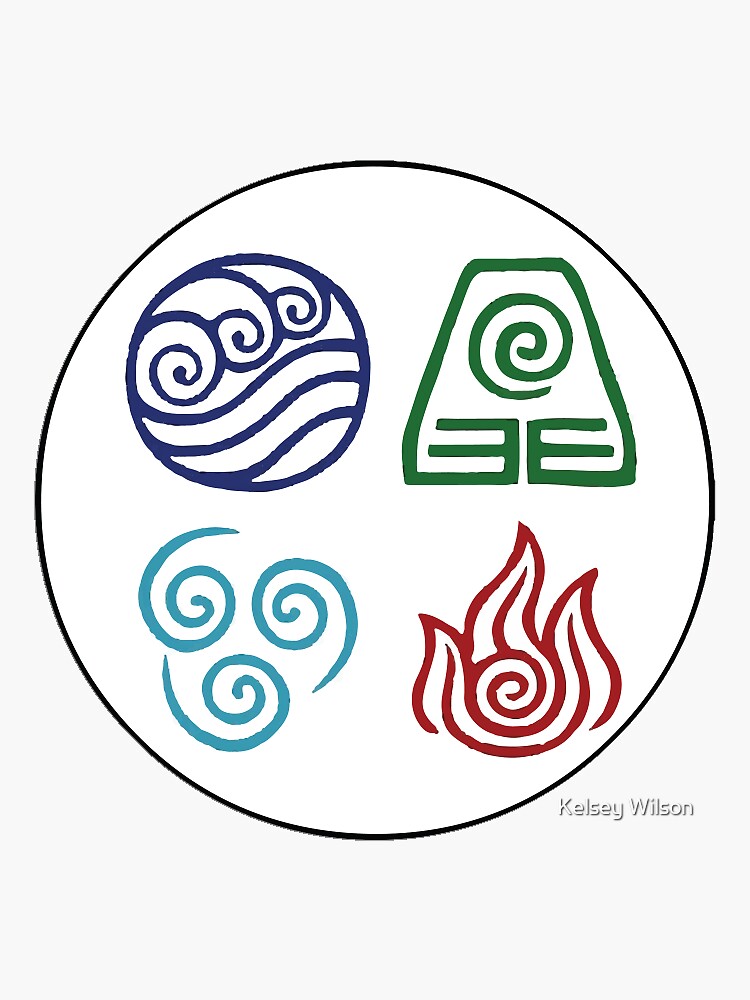 "Avatar Elements" Sticker for Sale by kelseywilson33 | Redbubble