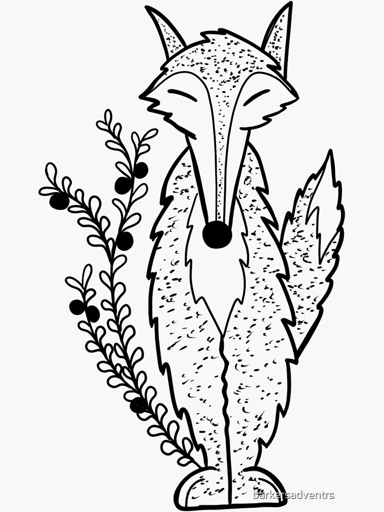 "Juniper Fox" Sticker for Sale by barkersadventrs | Redbubble