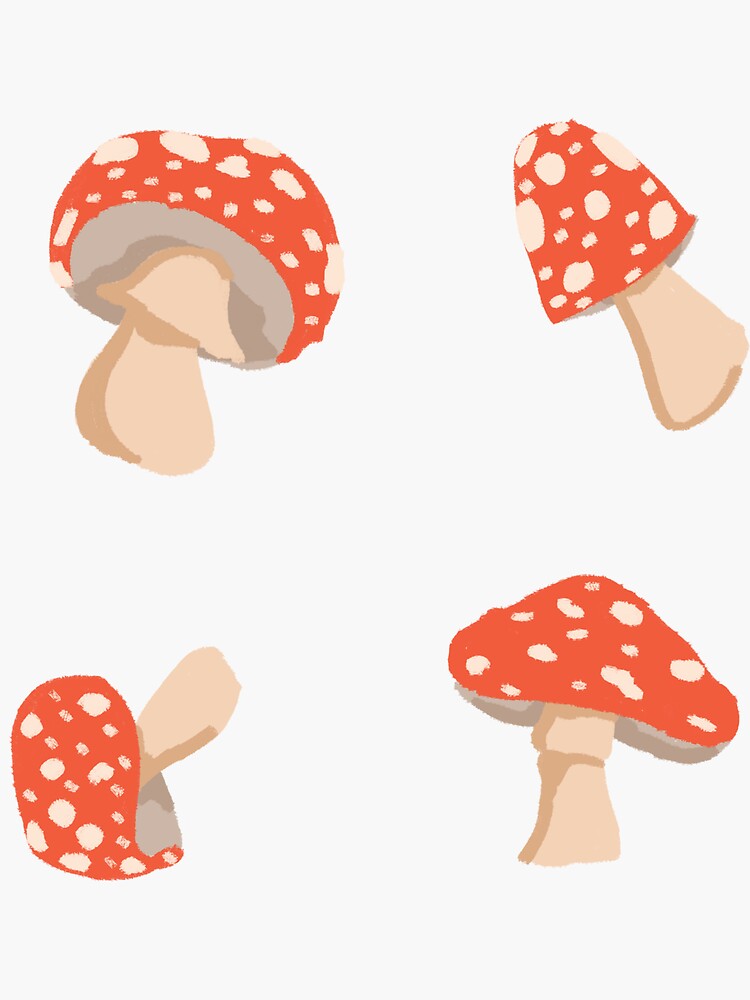 "Cute Toadstool Doodles!" Sticker for Sale by AoifeCeitinn | Redbubble