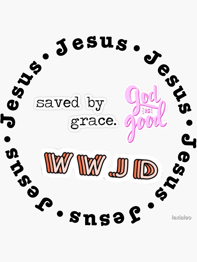 "WWJD Sticker pack" Sticker by lexialeo | Redbubble