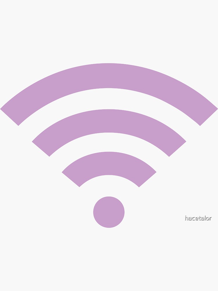 "Purple Wifi Sticker" Sticker for Sale by hacetalor | Redbubble