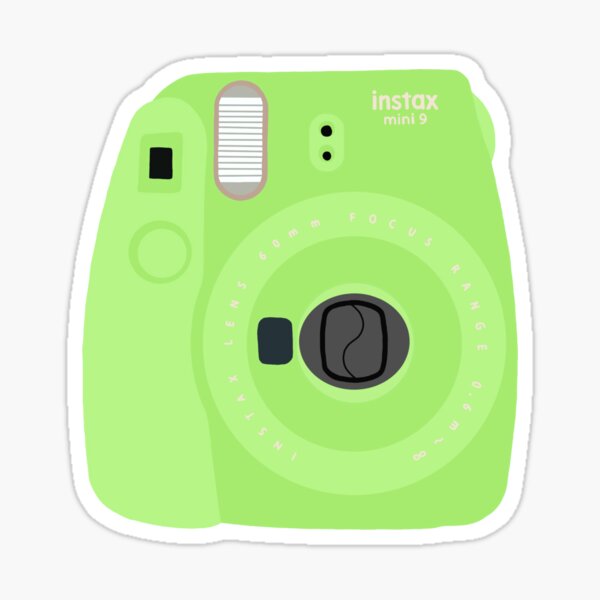 "lime green polaroid camera" Sticker by franmlaudone | Redbubble